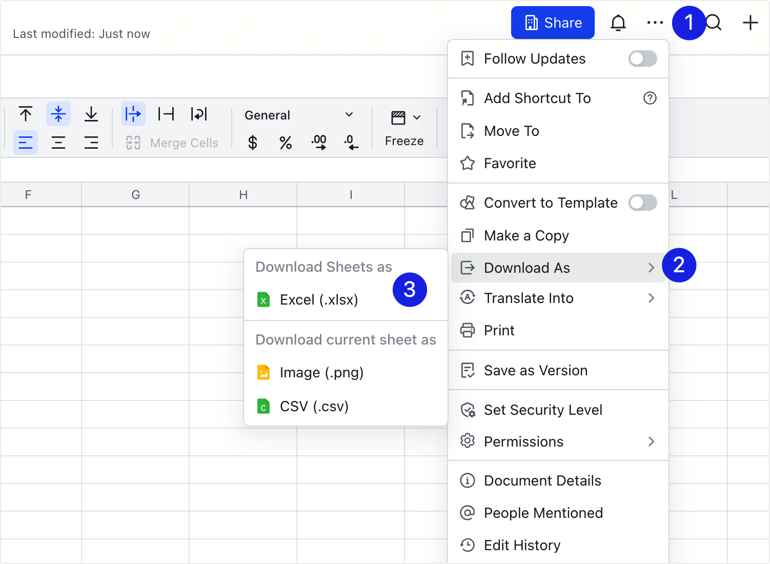 Download Feishu spreadsheets