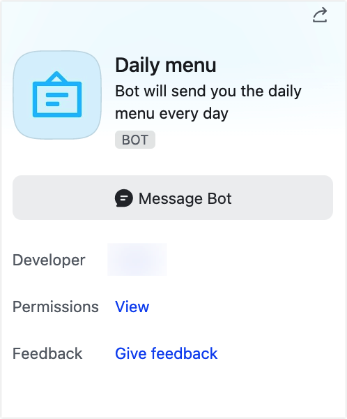 Use the Daily Menu bot