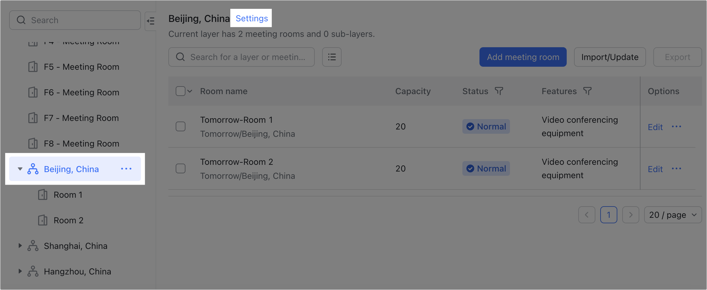 Admin | Configure meeting room takeover
