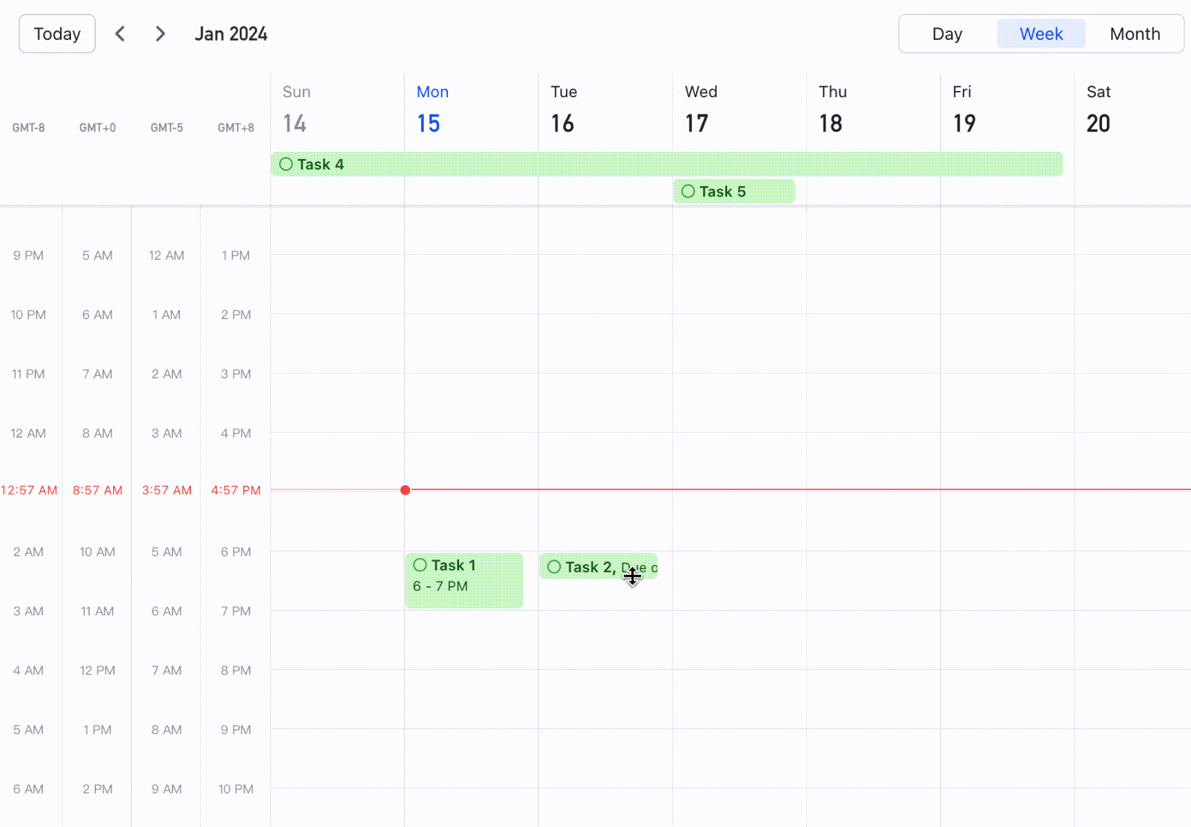 Display and edit tasks in the Calendar