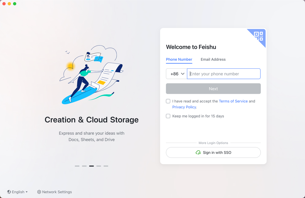 Sign up for organization accounts