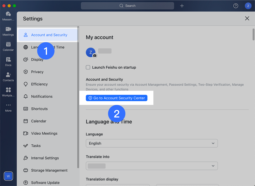 Set or change security code