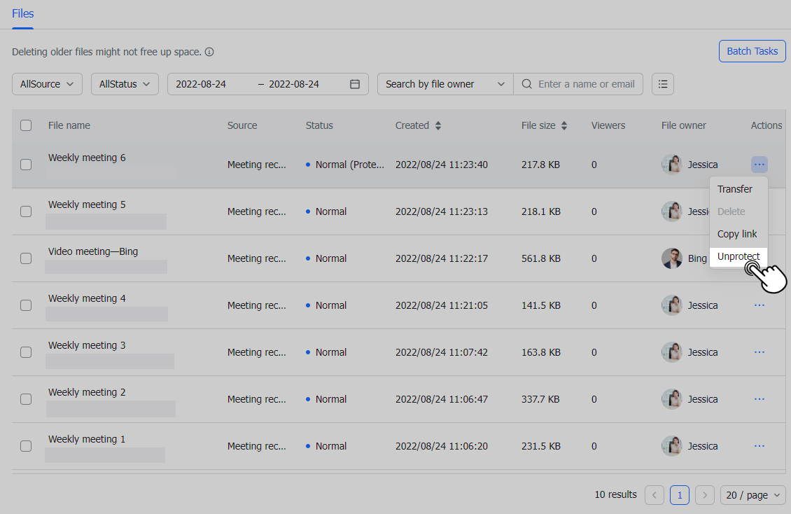 Admin | Manage Minutes files