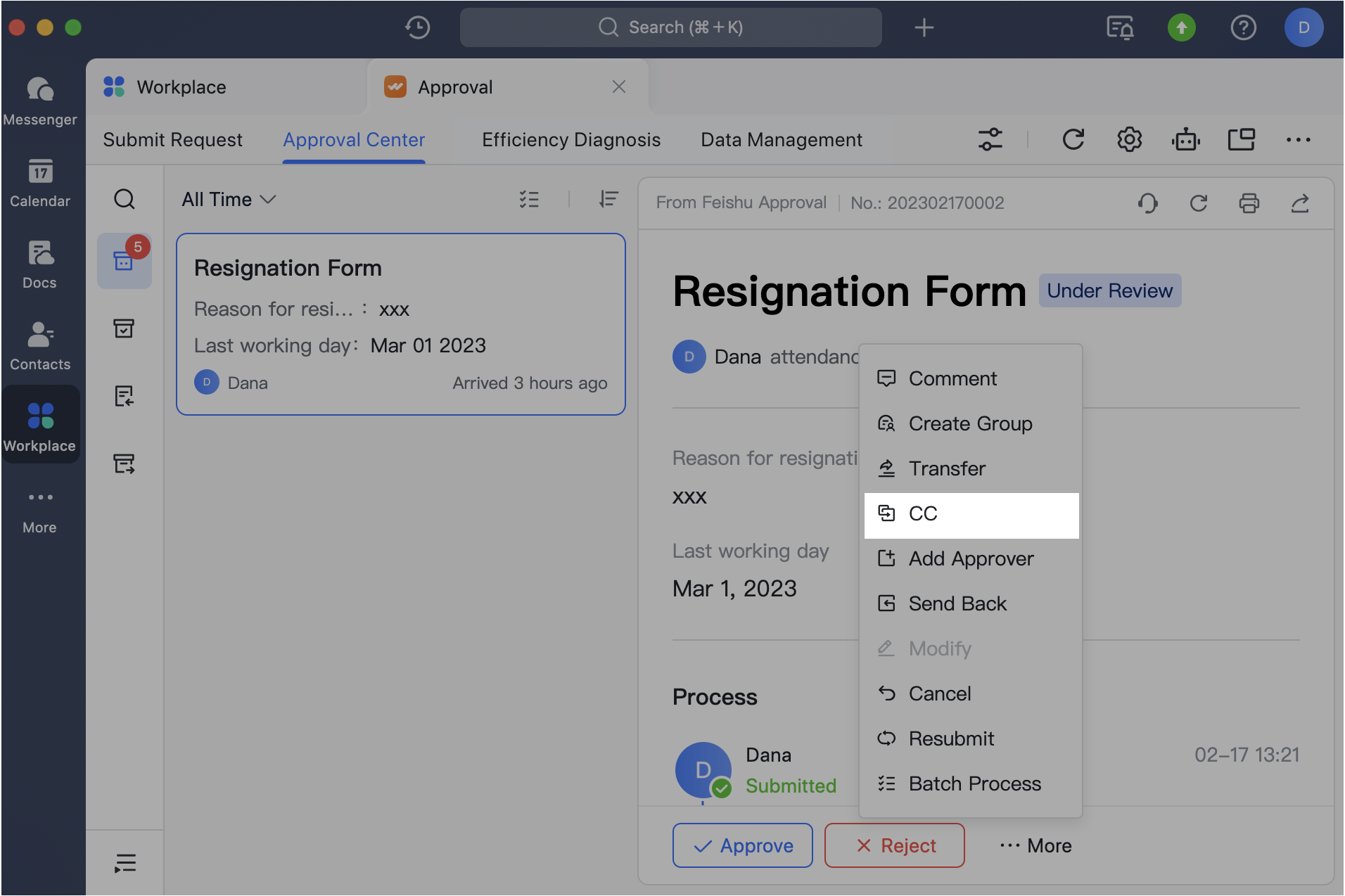 Feishu Approval user guide