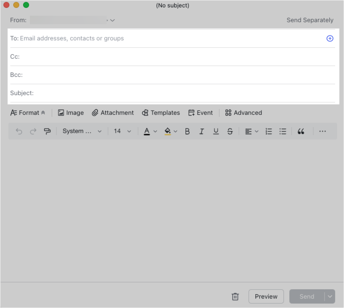 Select email recipients from your contacts list