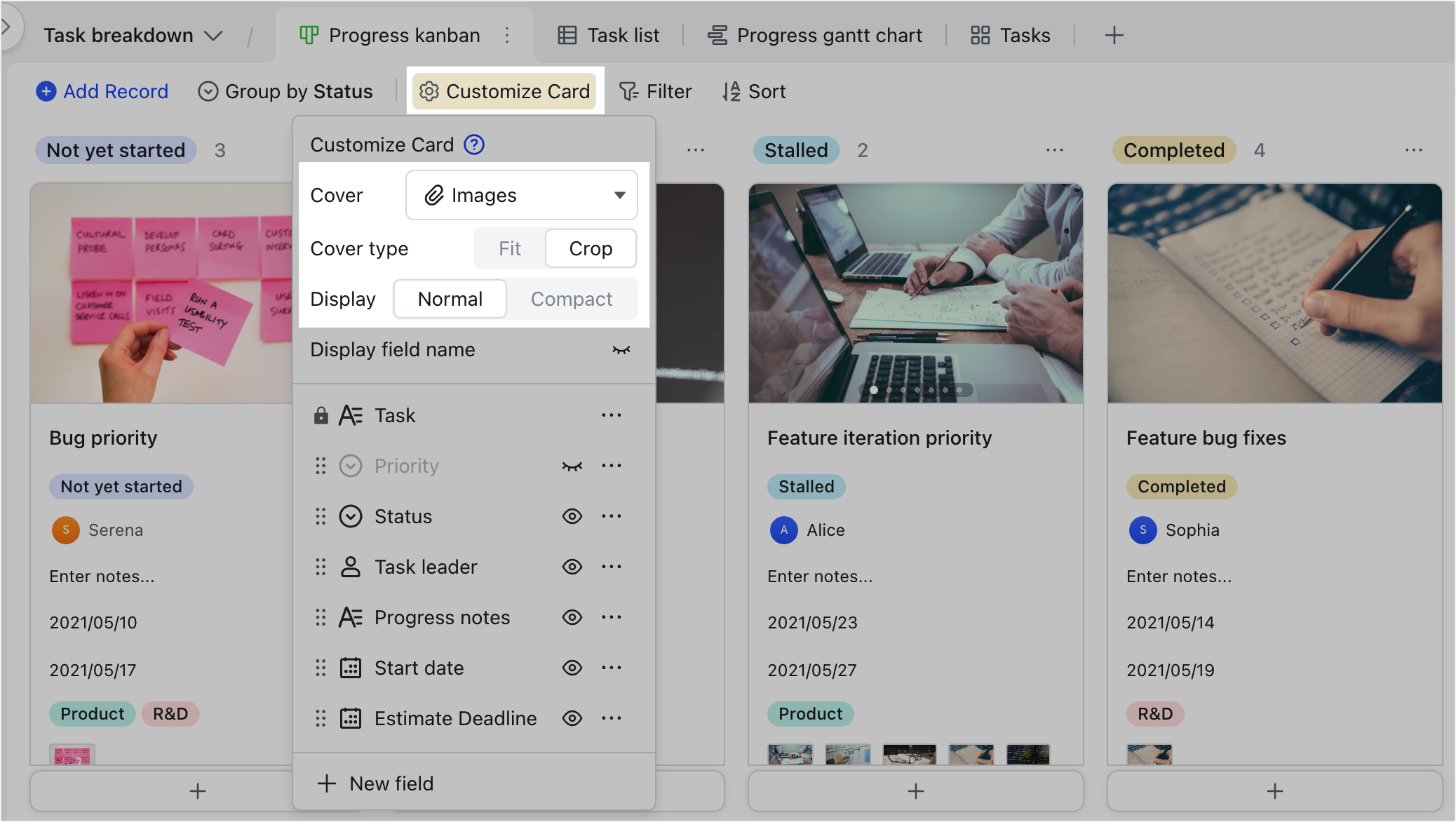 Use attachment fields in Base