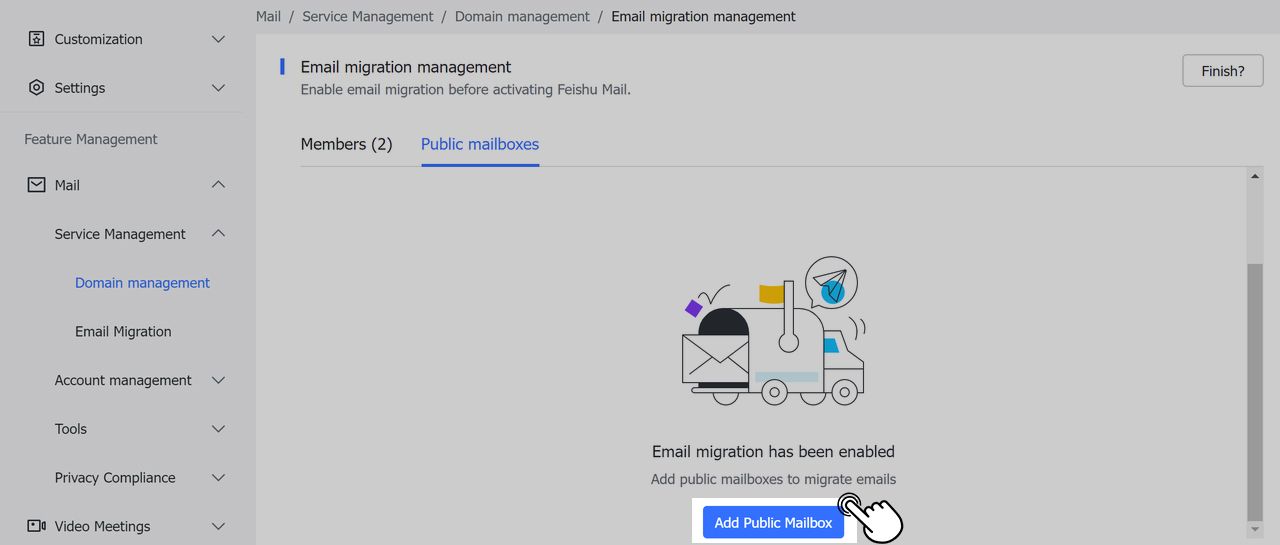 Admin | Exchange API email migration