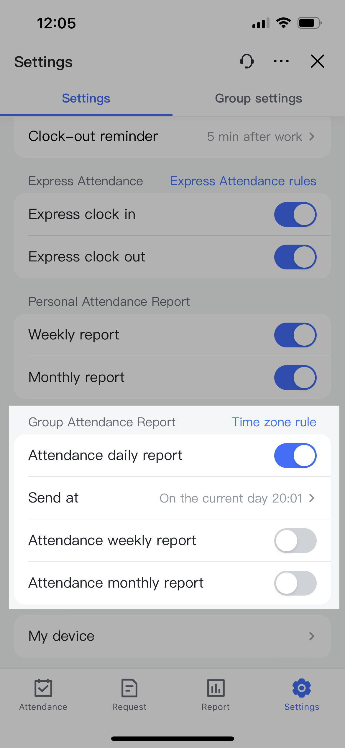 Use attendance reminders