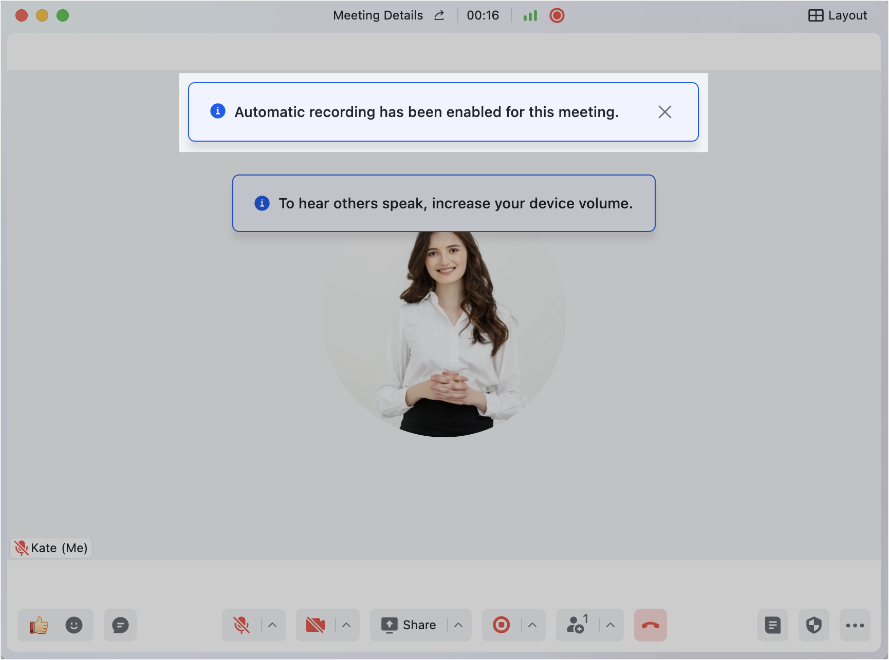 Manage a meeting's settings before it starts