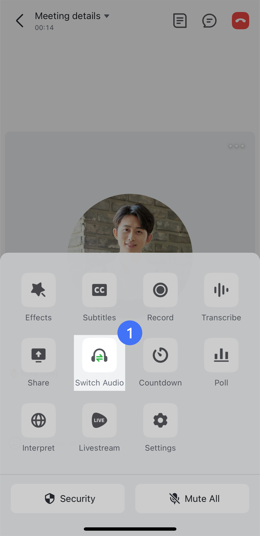 Use phone audio during a video meeting