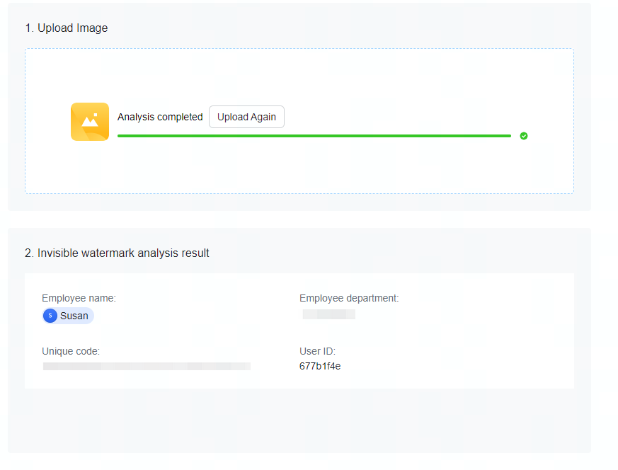 Set watermarks based on the organizational structure