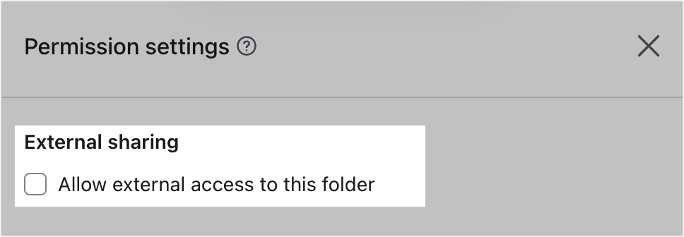 Turn off sharing of documents and folders