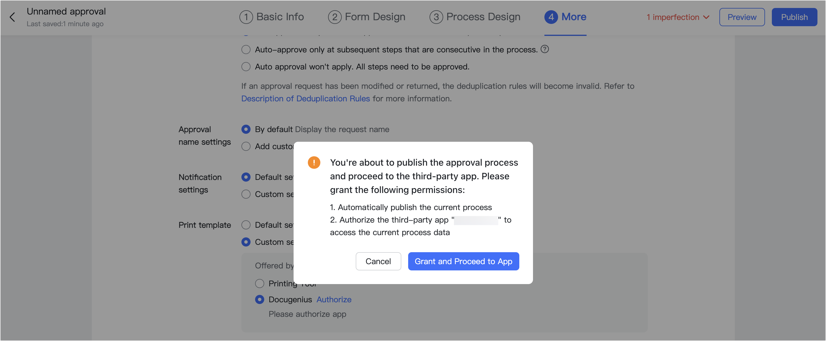 Admin | Set up print templates for approvals