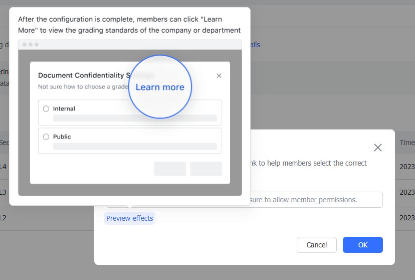Set secure labels for Docs