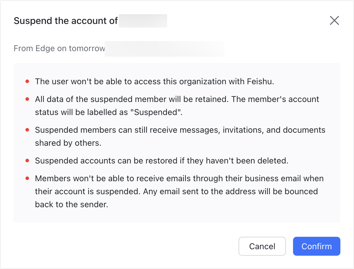 Admin | Suspend a member's account