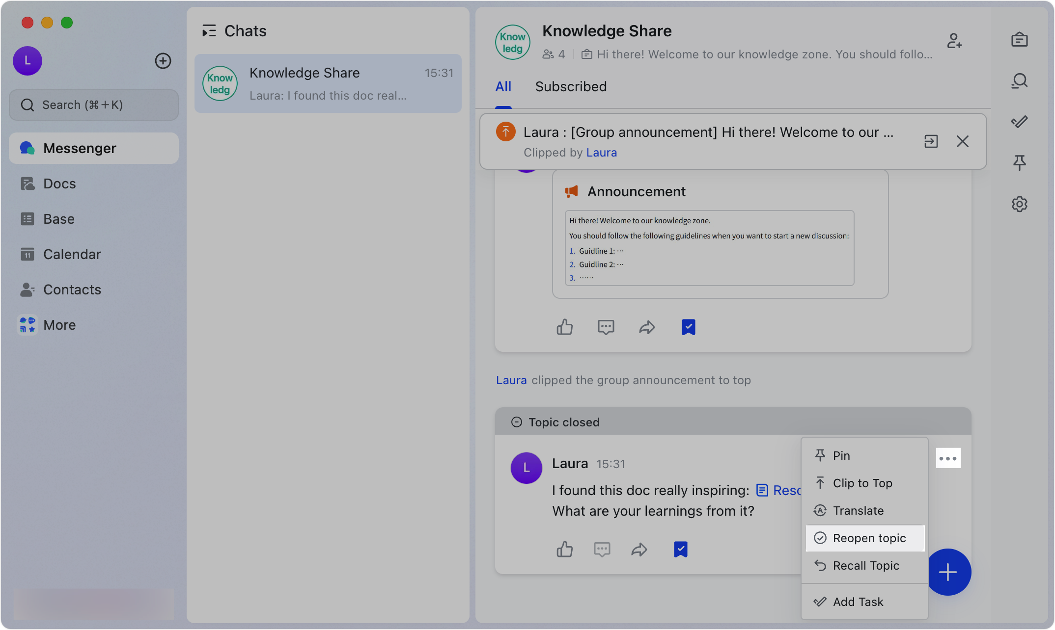 Introducing topic groups to group owners