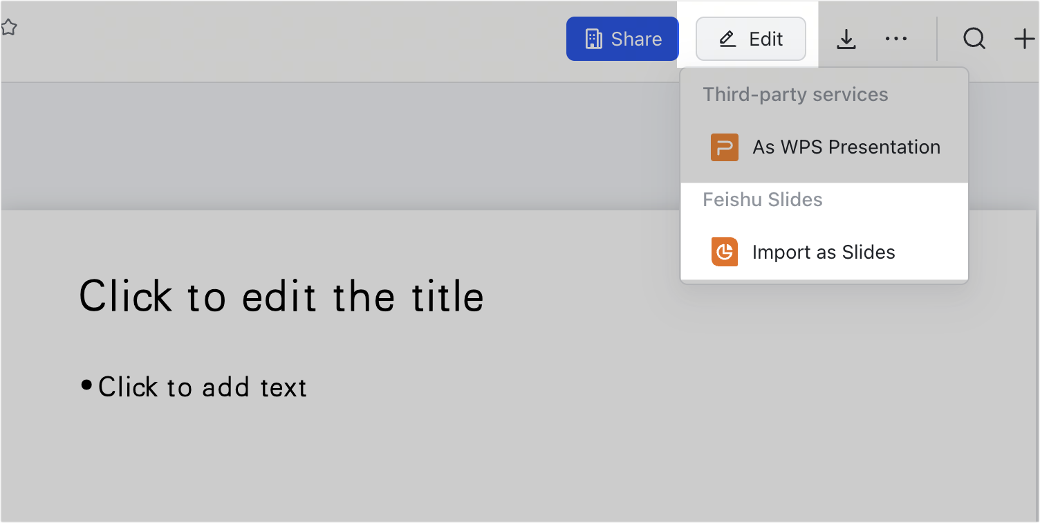 Create and manage WPS presentations