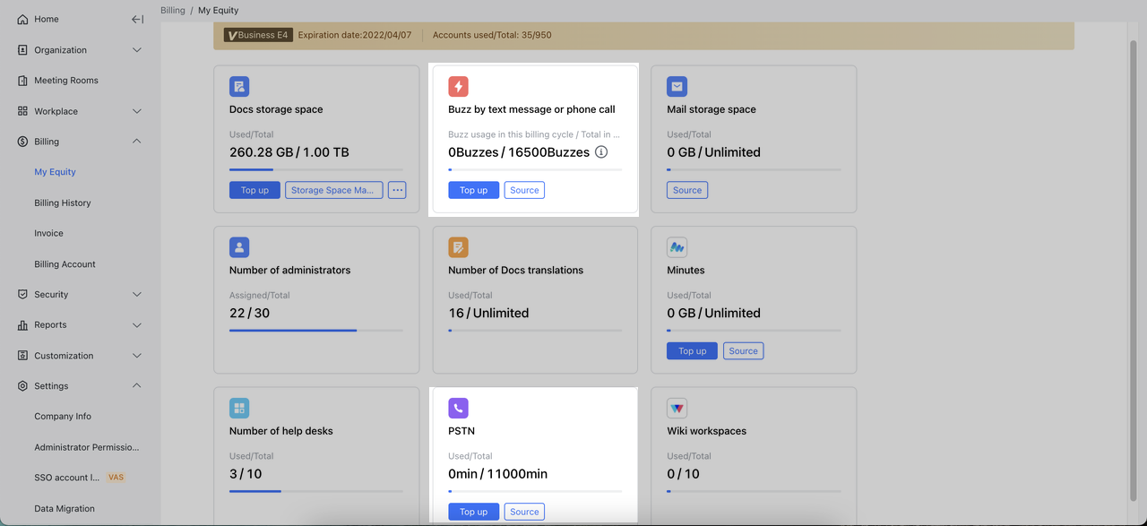 Purchase storage upgrade plans online