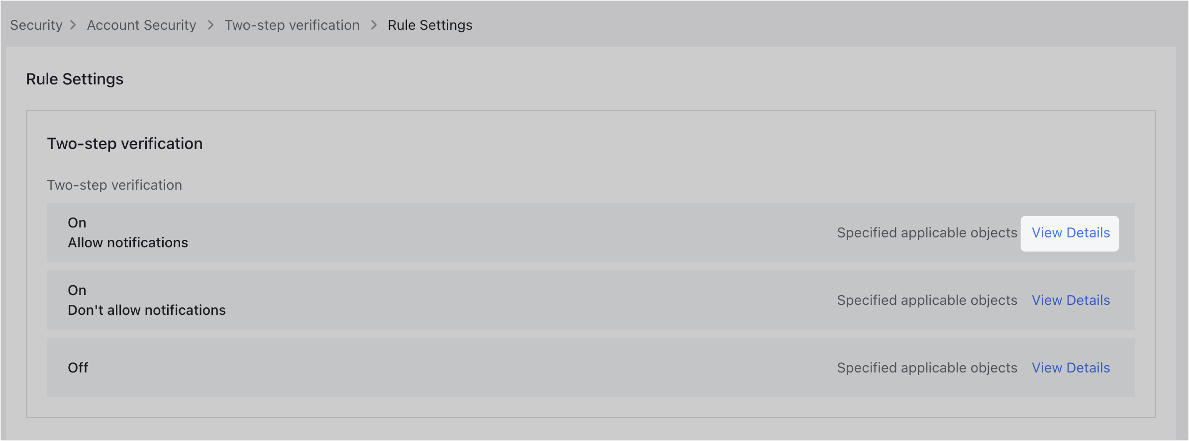 Admin | Enable two-step verification for organization members