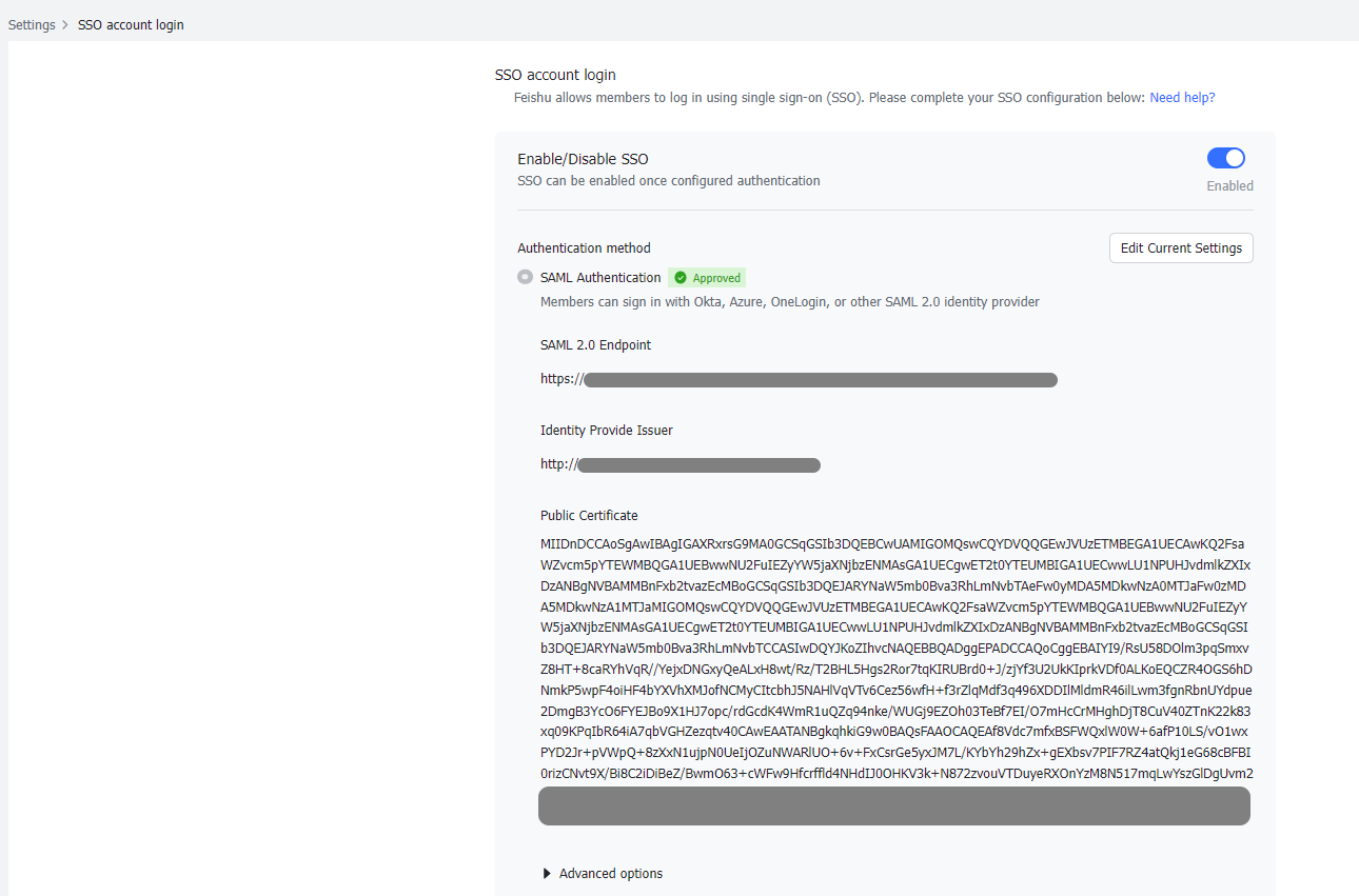 Configure SAML 2.0 SSO login (use Google Workspace IdP)