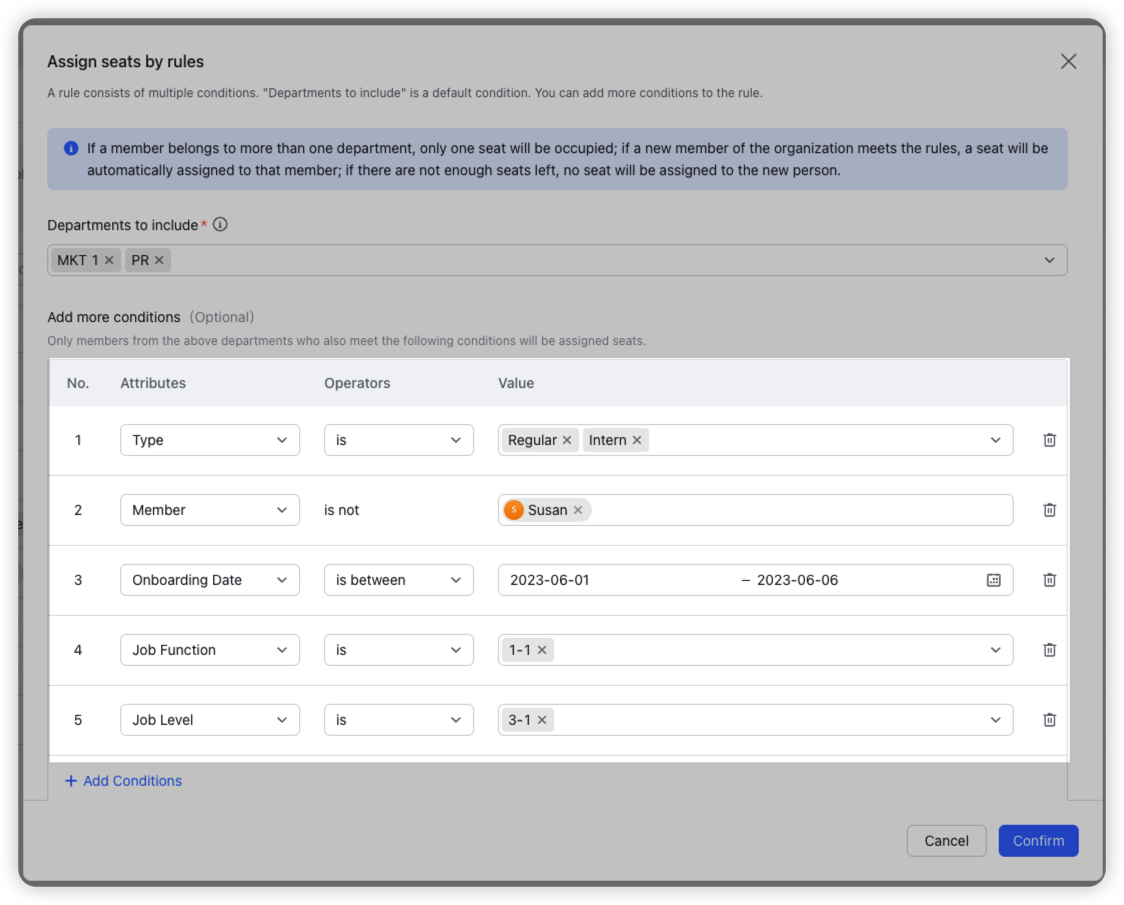 Admin | Assign seats