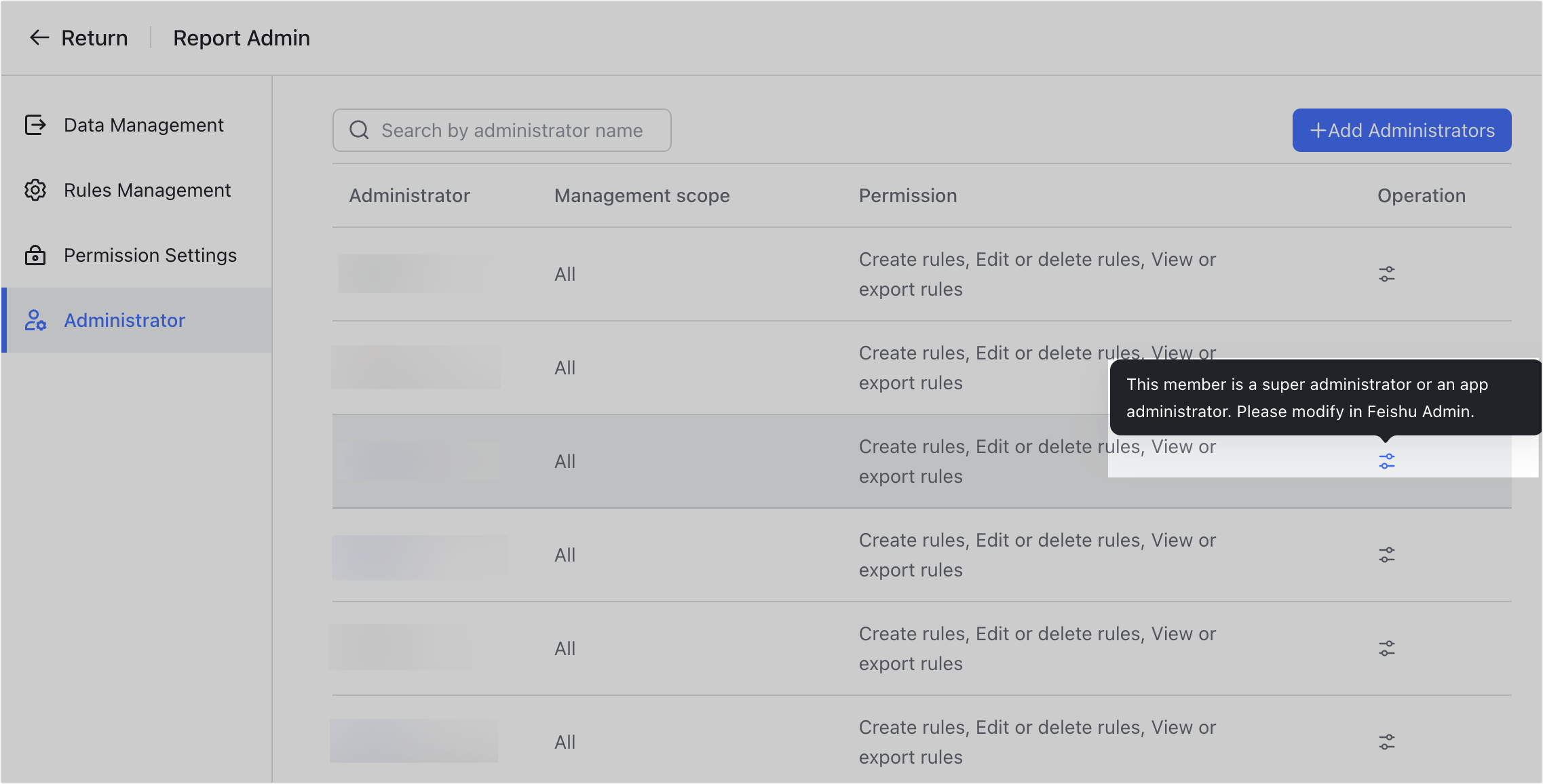 Admin | Manage reports