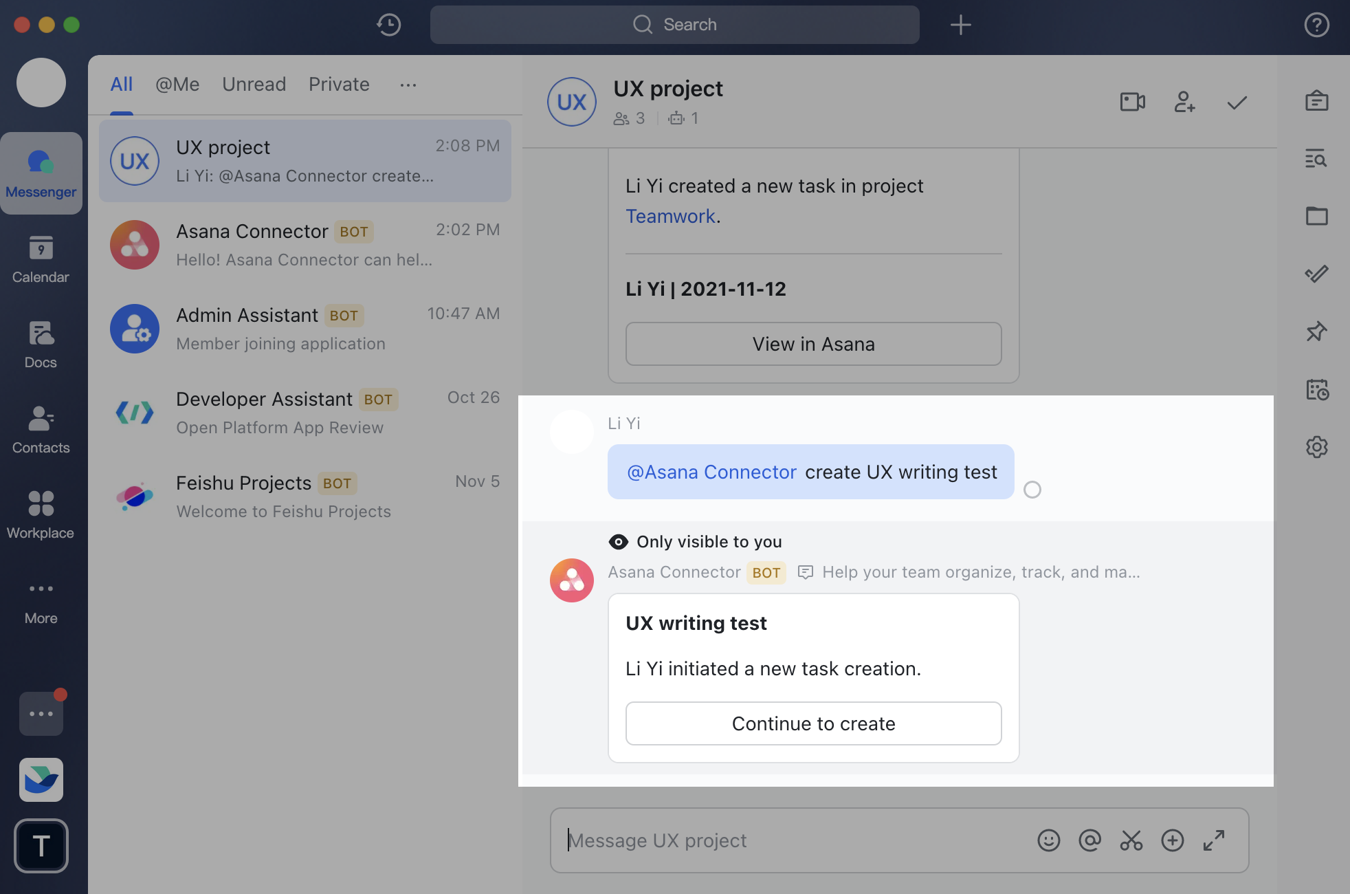 Work With Asana Connector