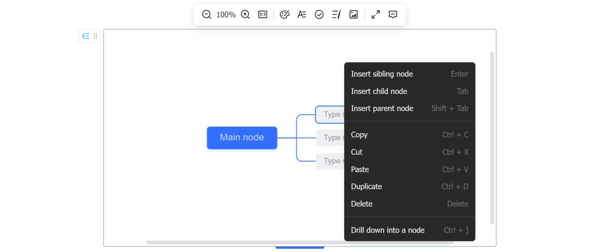 Edit mind maps in Docs
