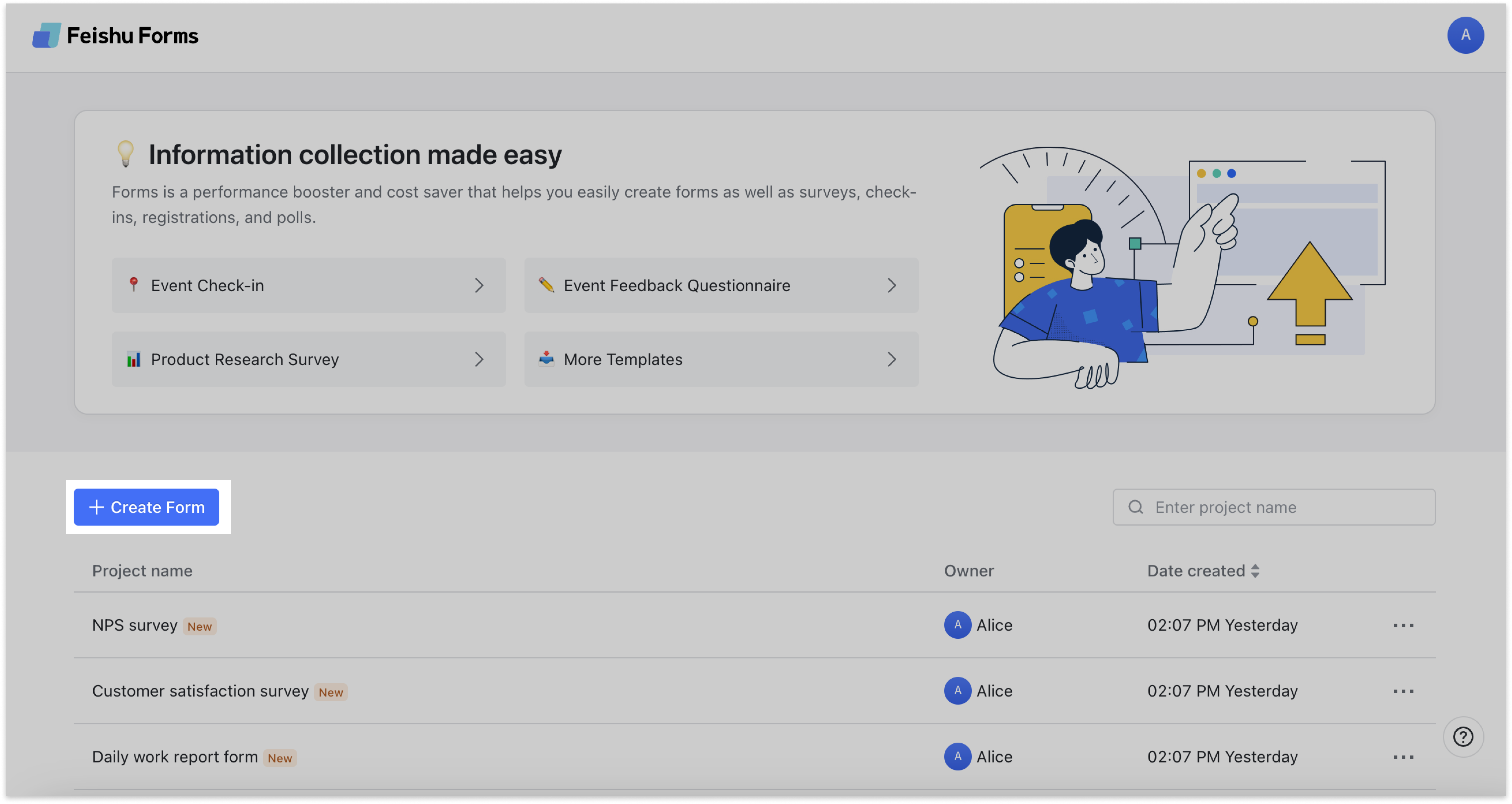 Use Feishu Forms (new version of Feishu Survey)