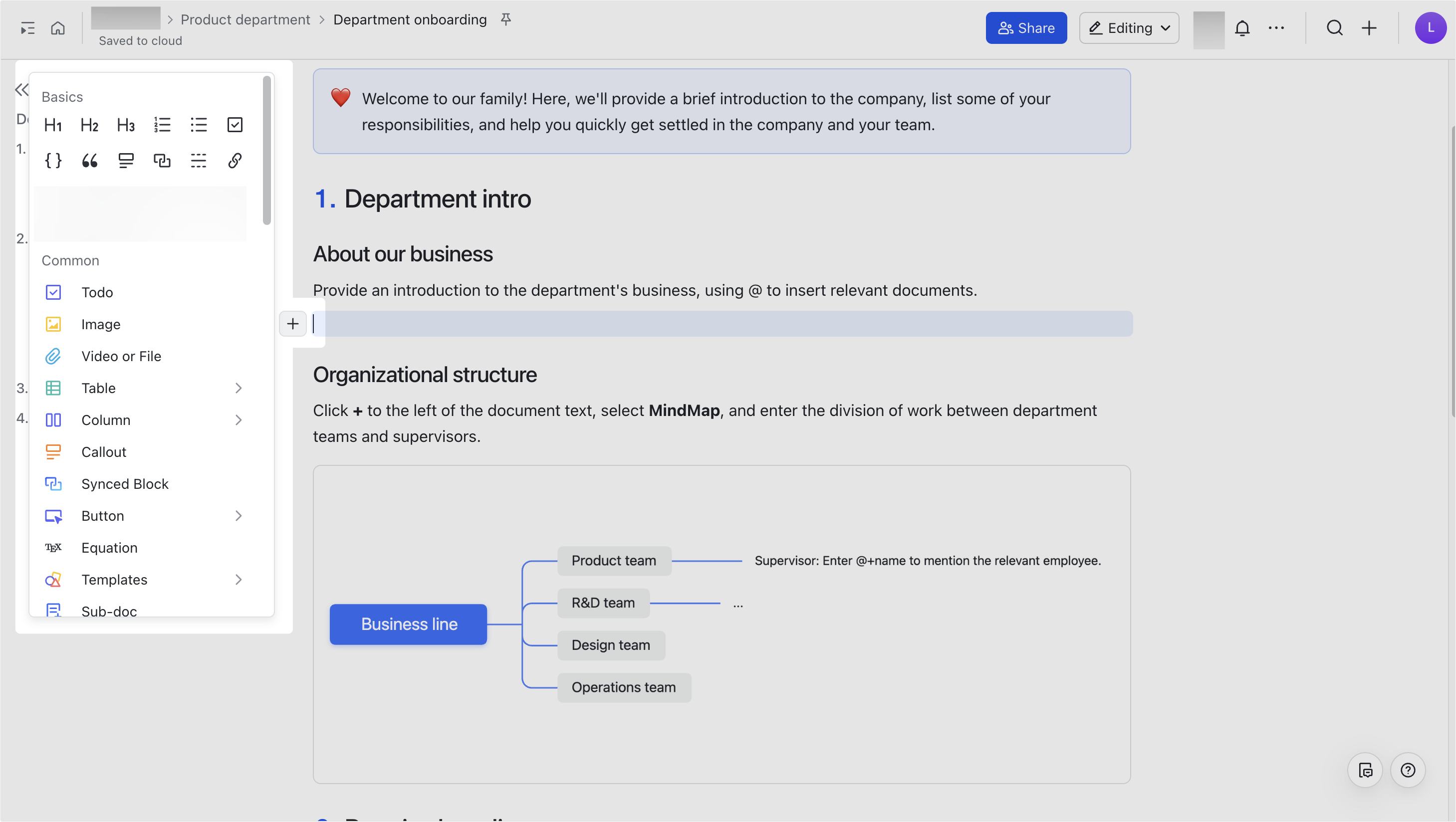 Use toolbars in Docs