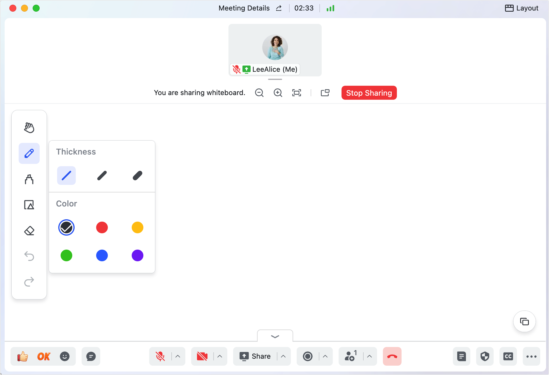 Share a virtual whiteboard