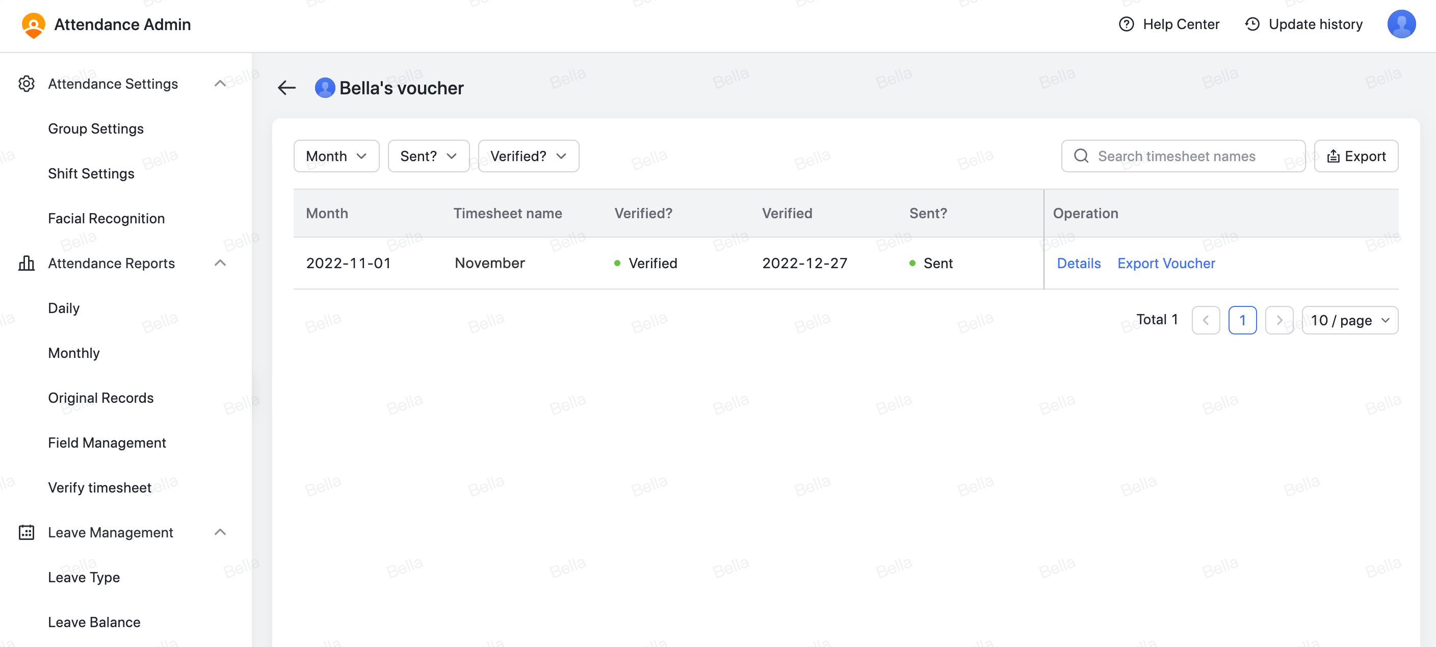 Attendance | Set attendance verification
