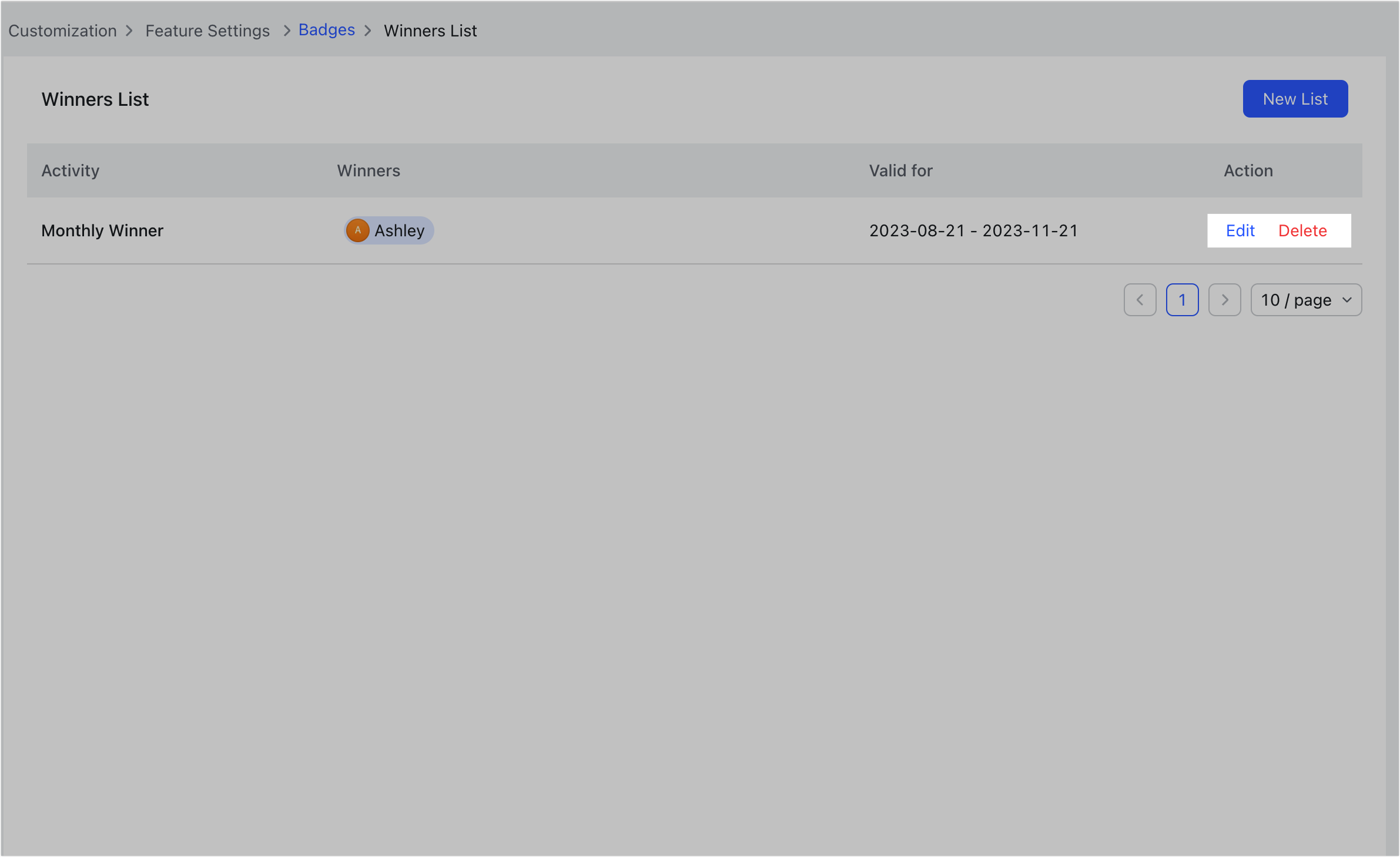 Admin | Upload and manage badges
