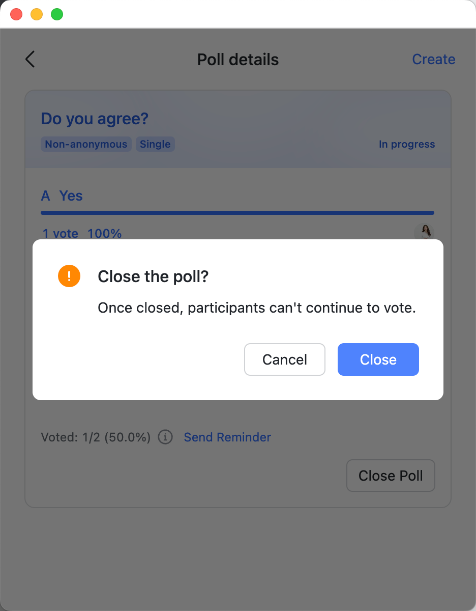 Use polls during meetings