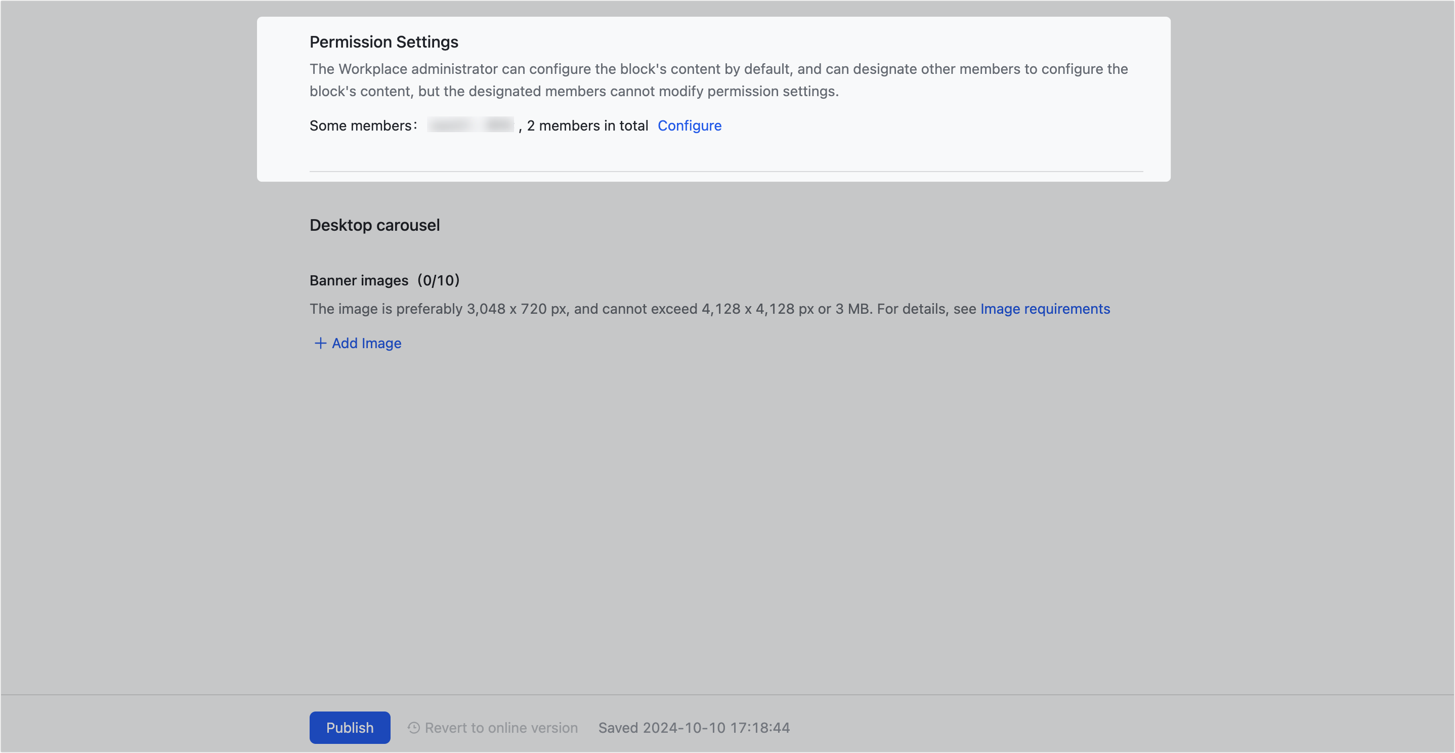 Use the Carousel block