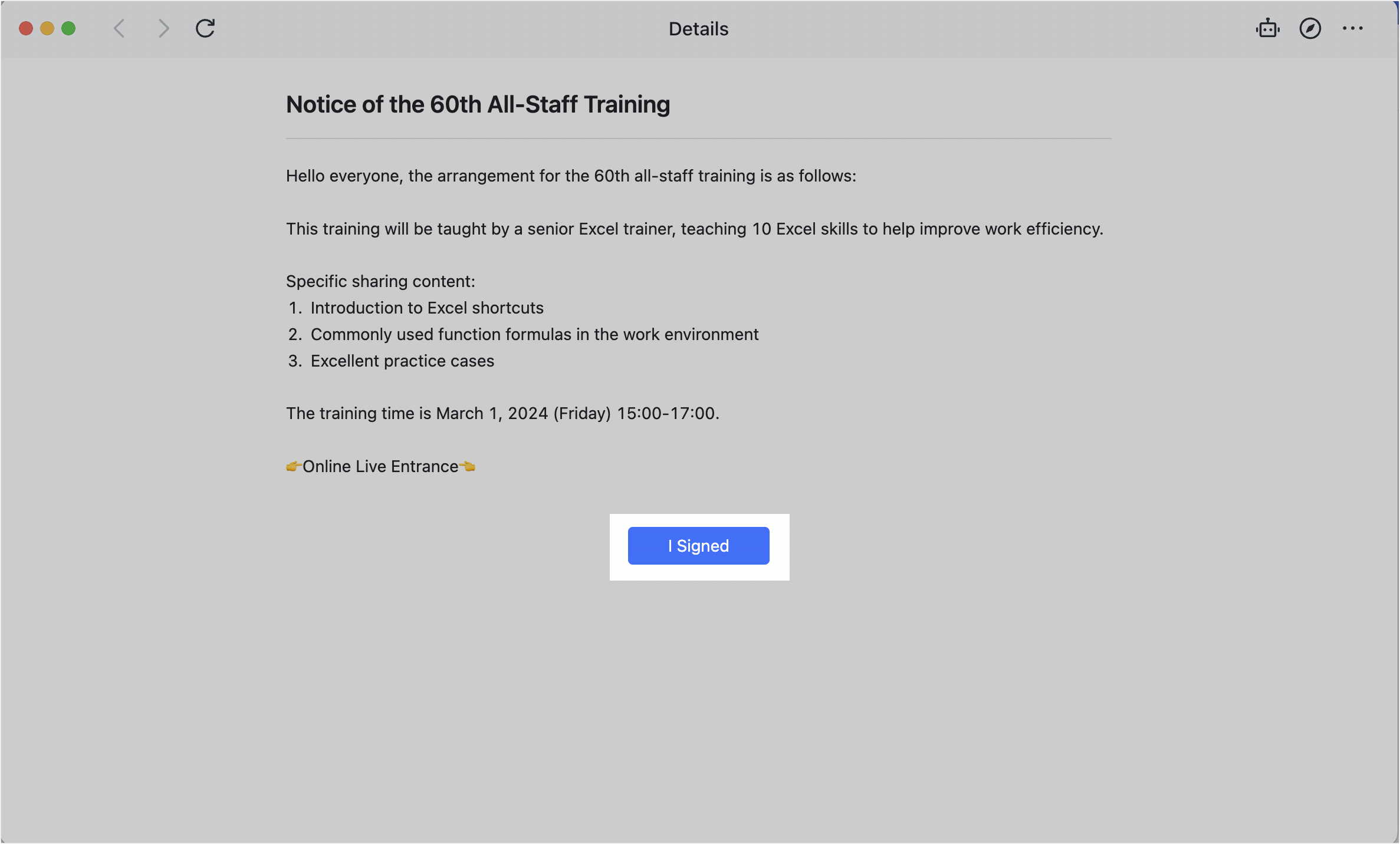 Use the Announcement app