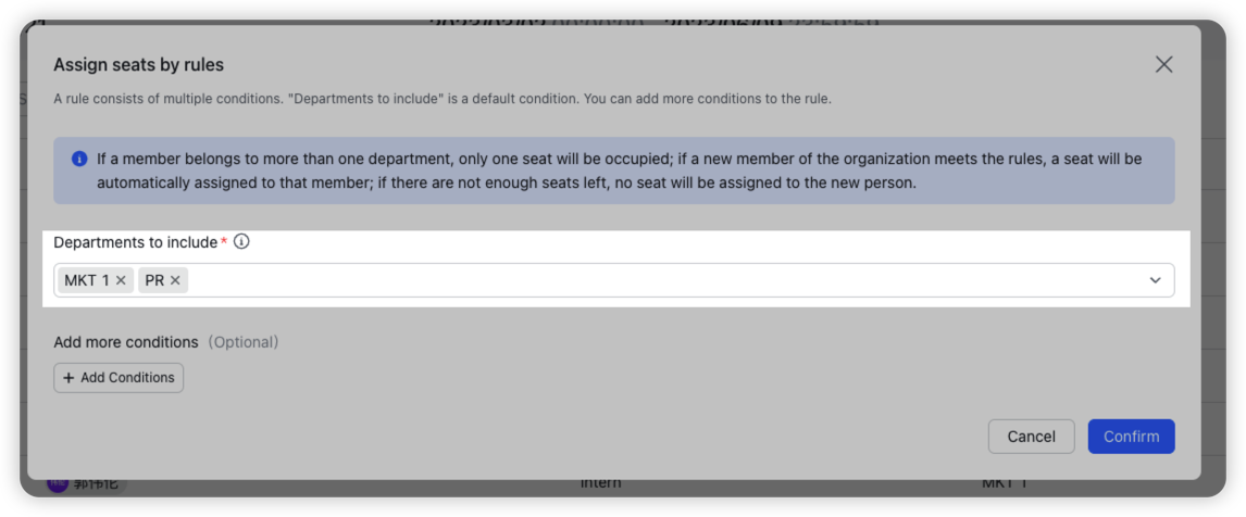 Admin | Assign seats