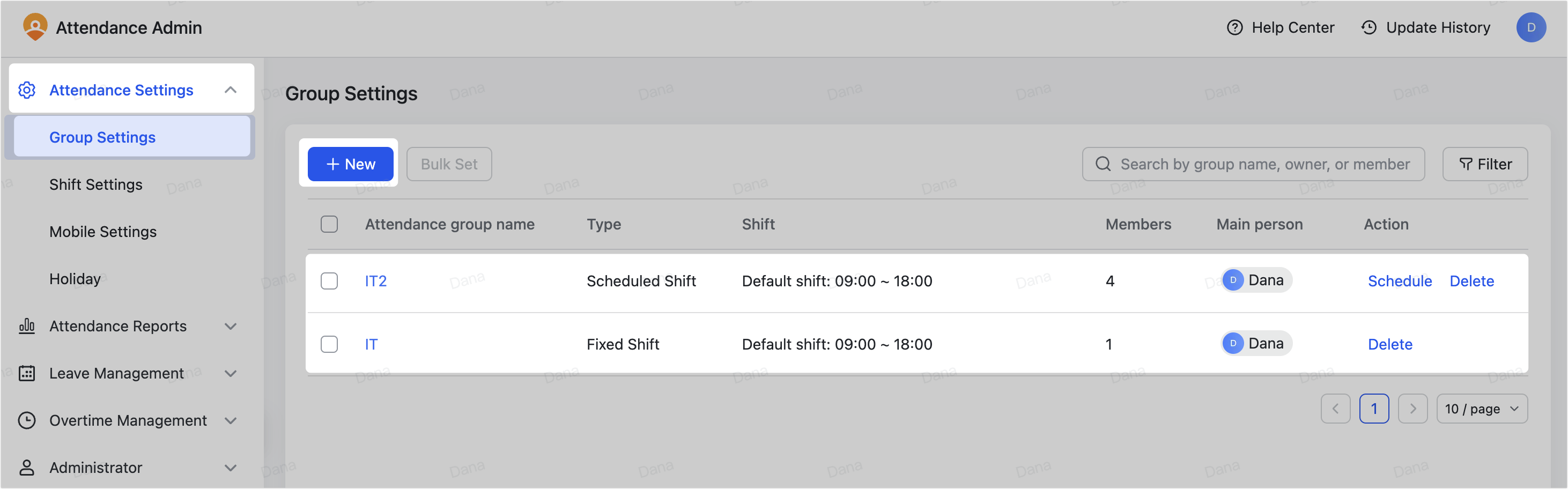 Admin | Set up clock in/out by Wi-Fi (based on BSSID)