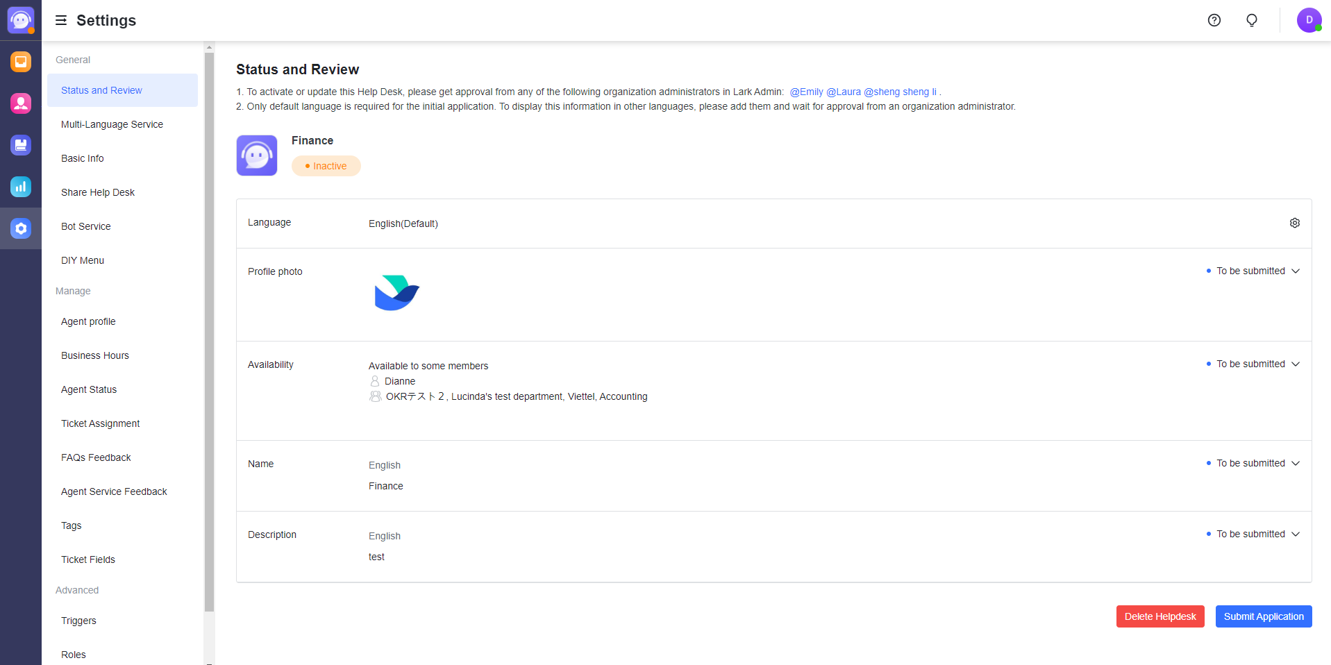 Create, update, and share help desks