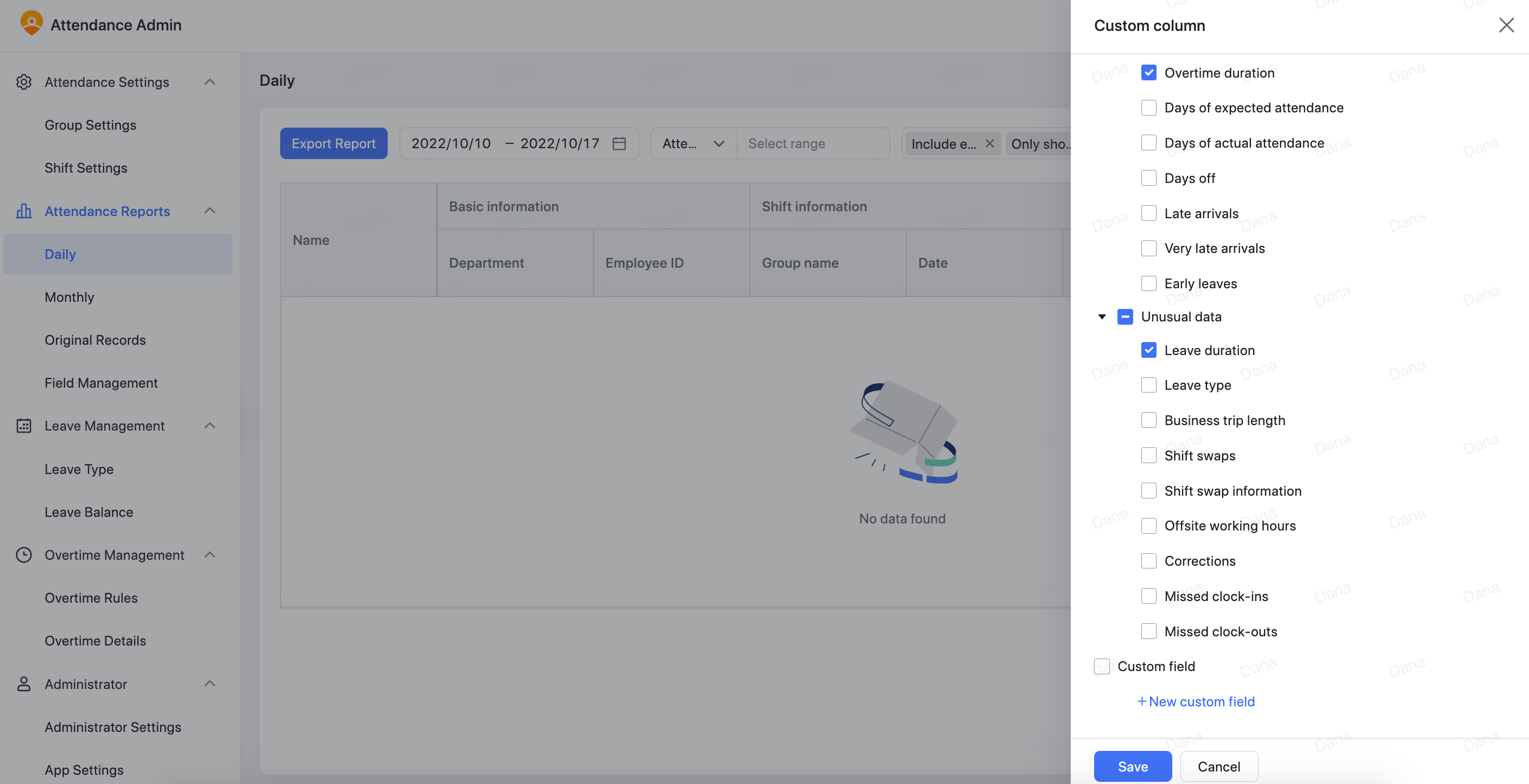 Admin | Create custom fields