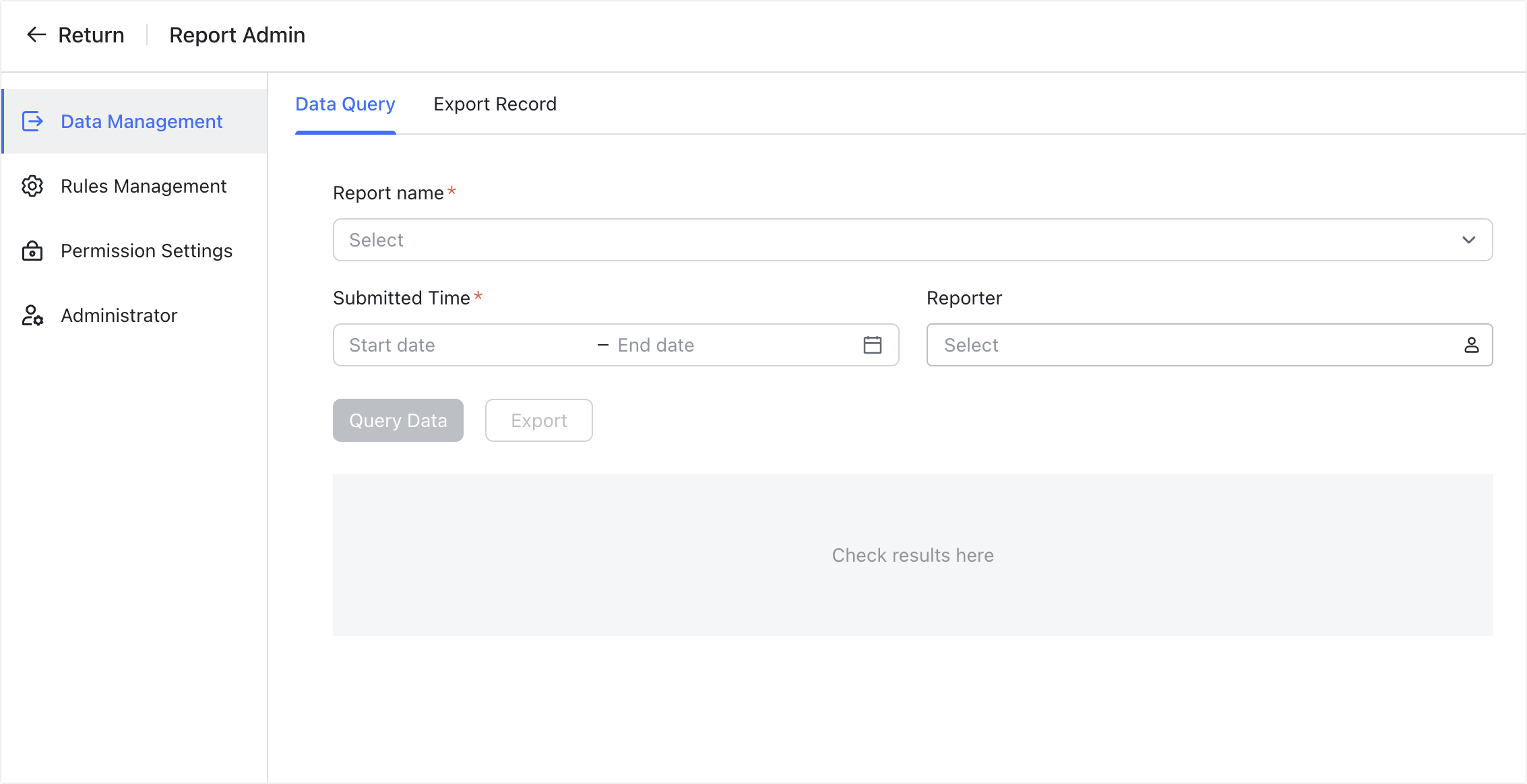 Admin | Manage reports