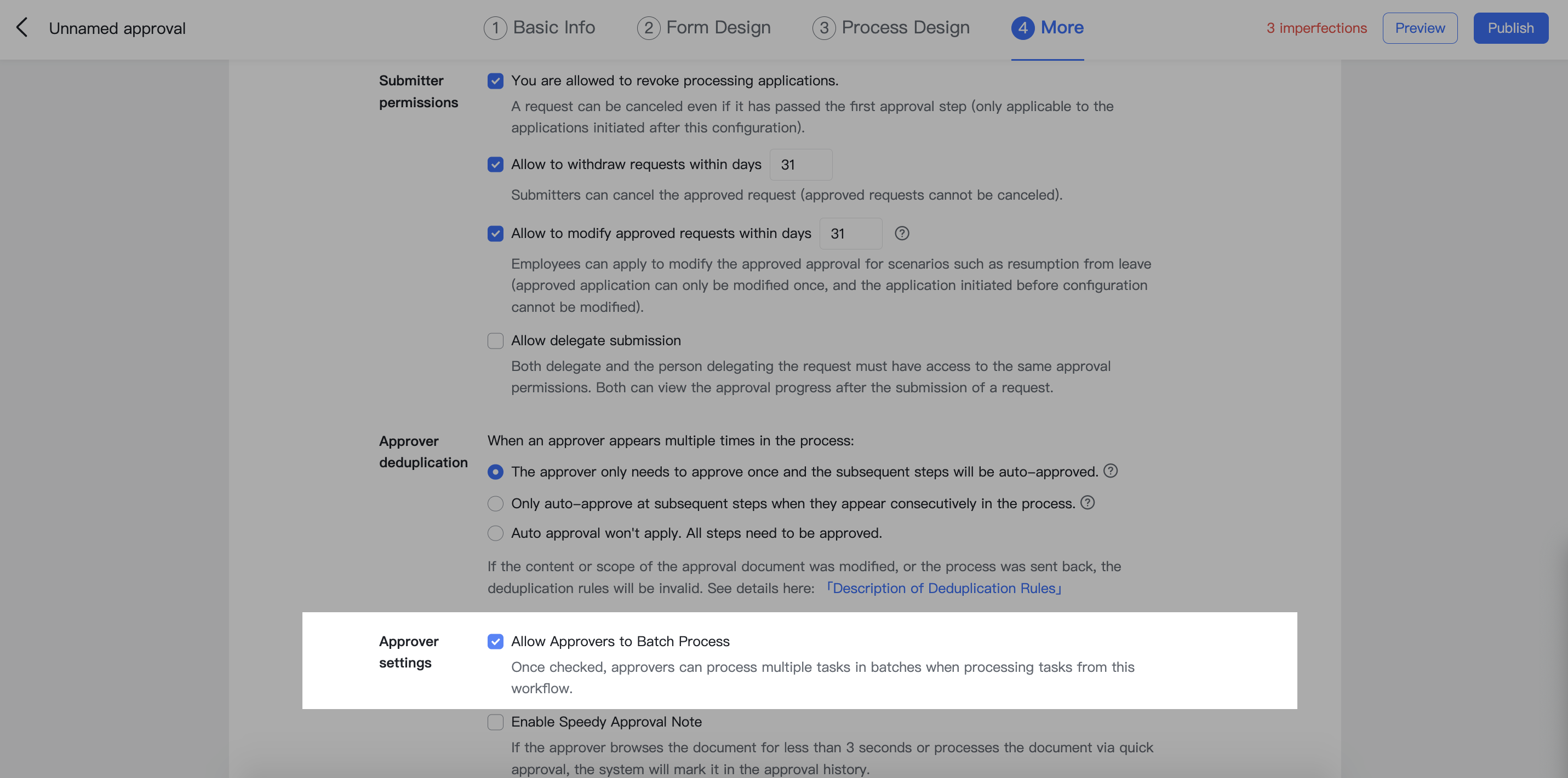 Admin | Set approvers for batch approvals