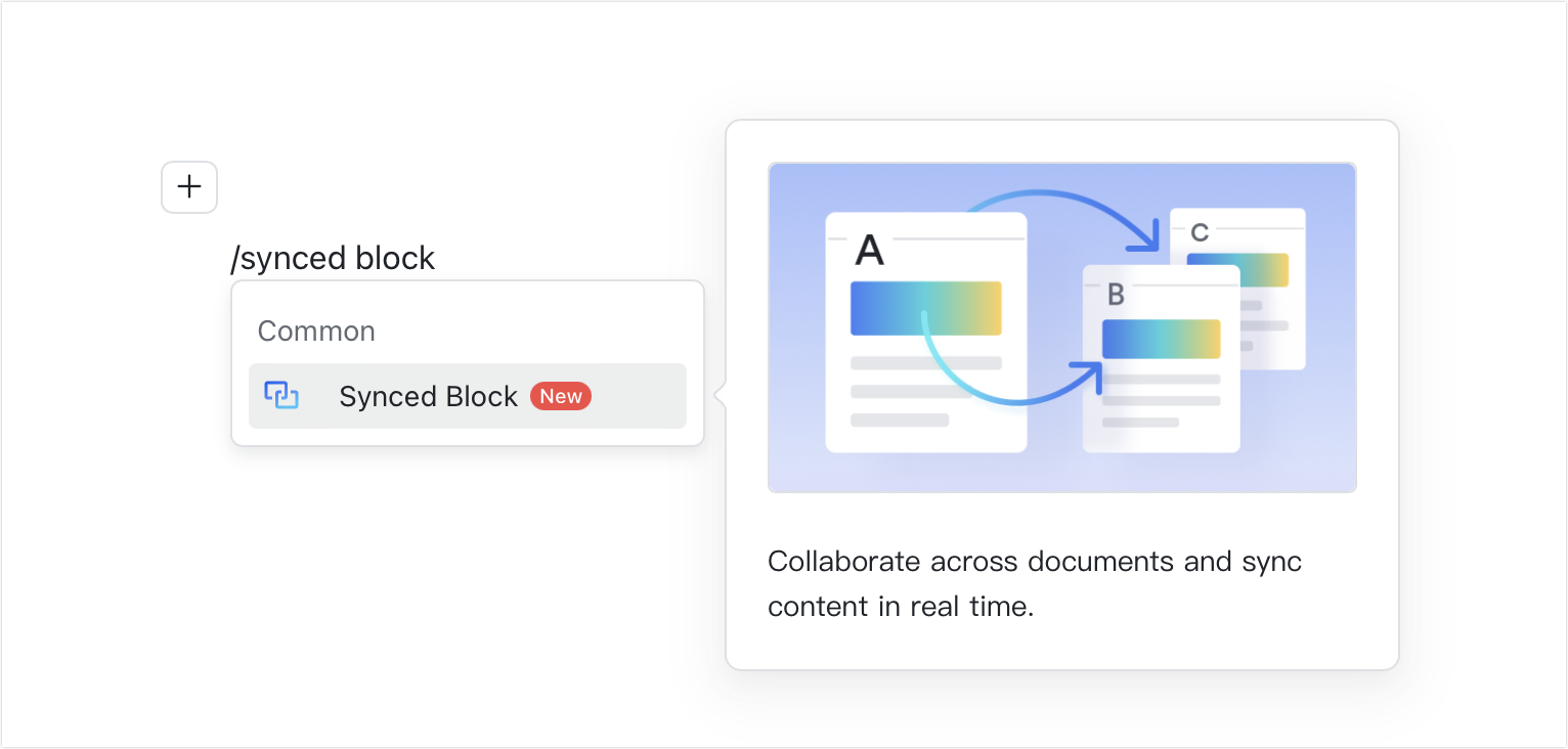 Use synced blocks in Docs