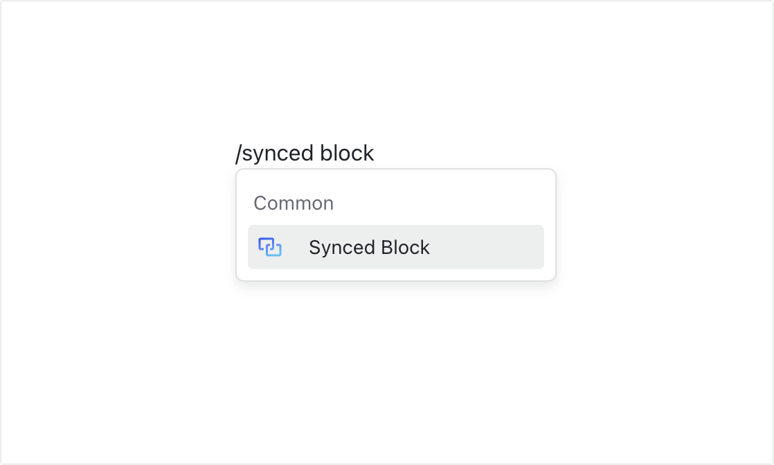 Use synced blocks in Docs