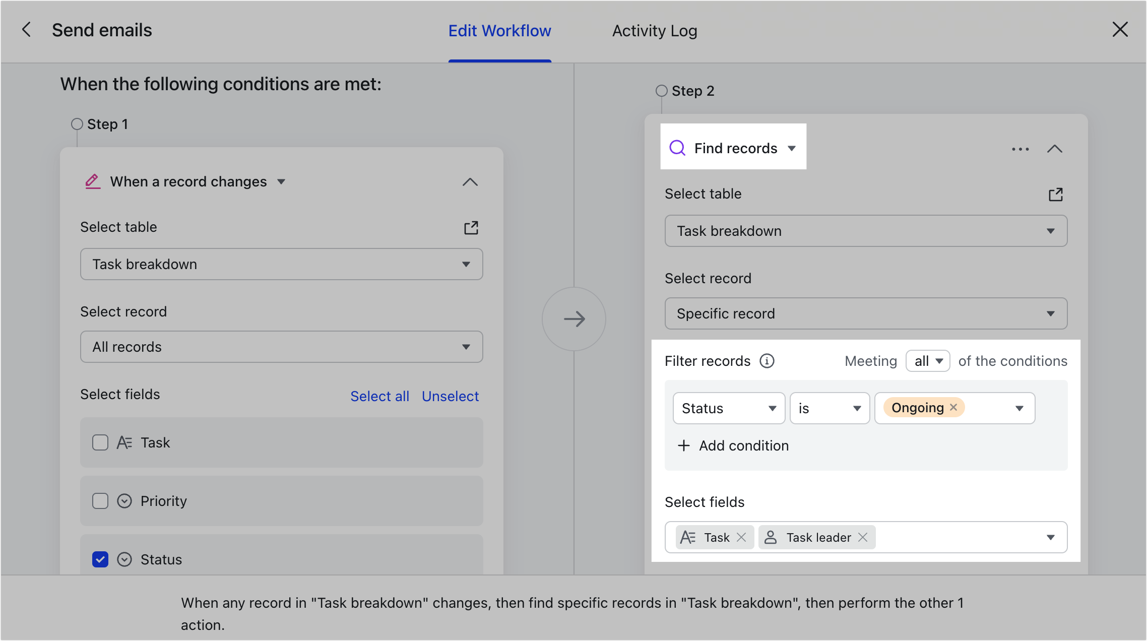 Send emails using automated workflows