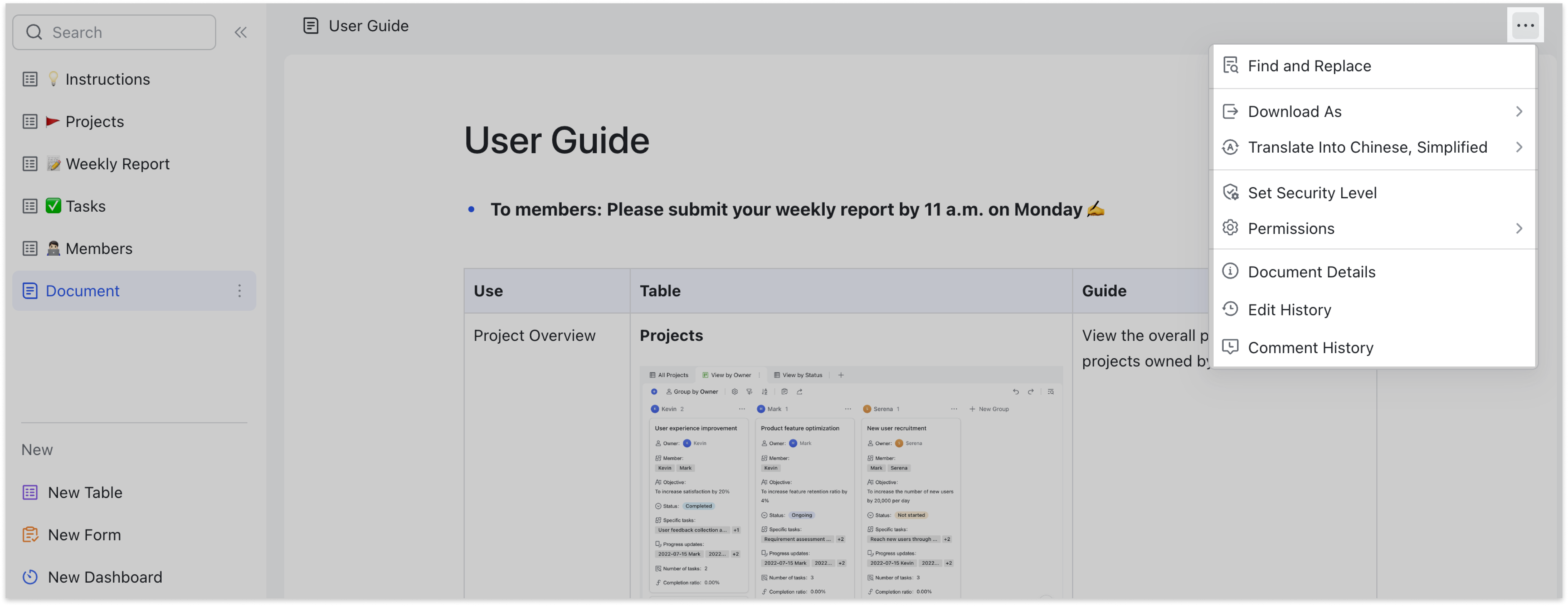 Add a document page in Base