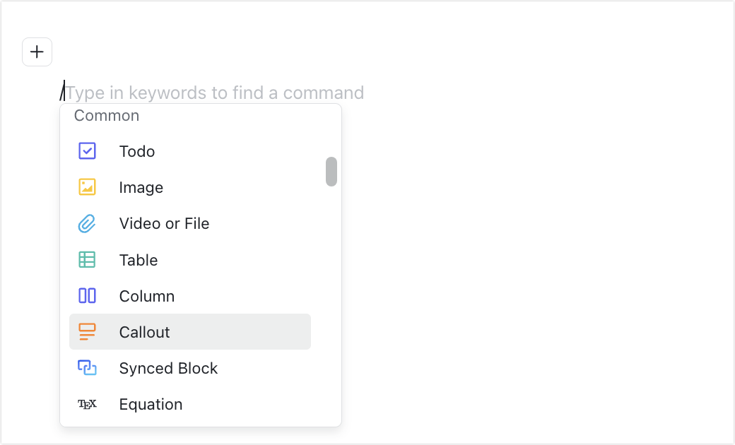 Insert callouts in Docs