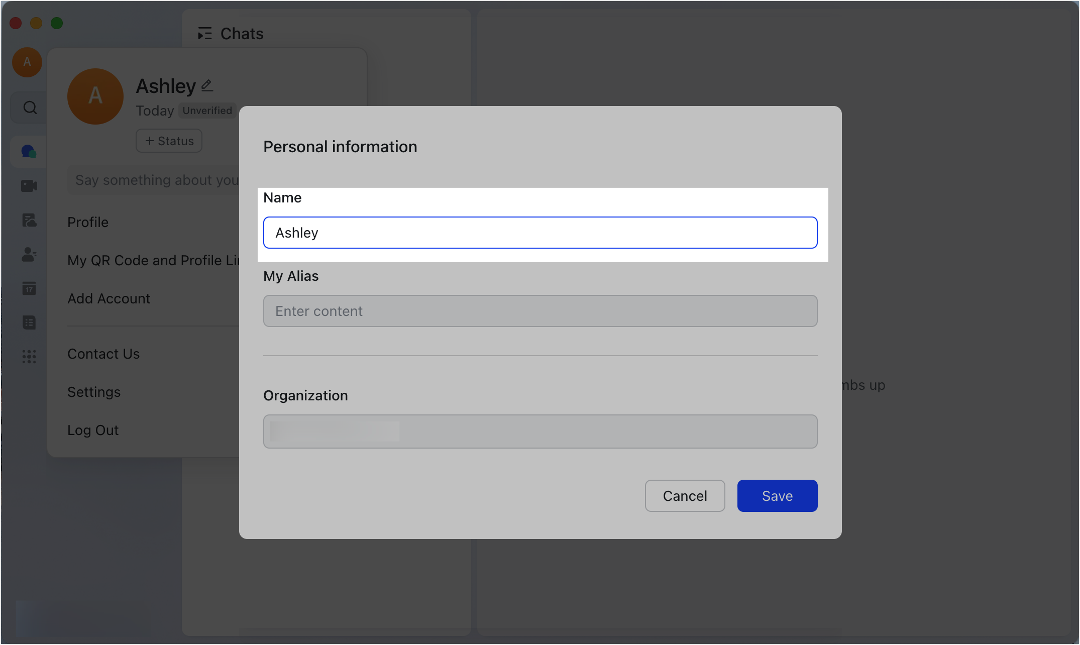 Change your name, profile photo, or bio