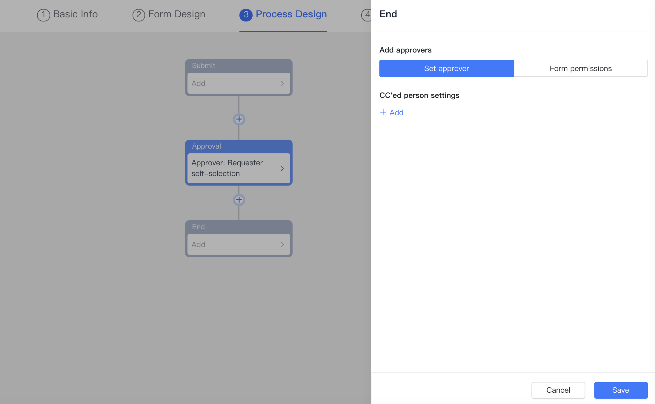 Admin | Set up approval CC