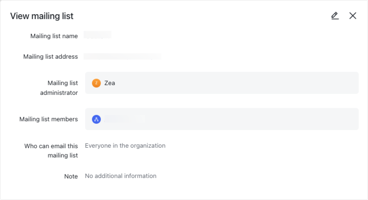 Manage mailing lists through the Feishu app